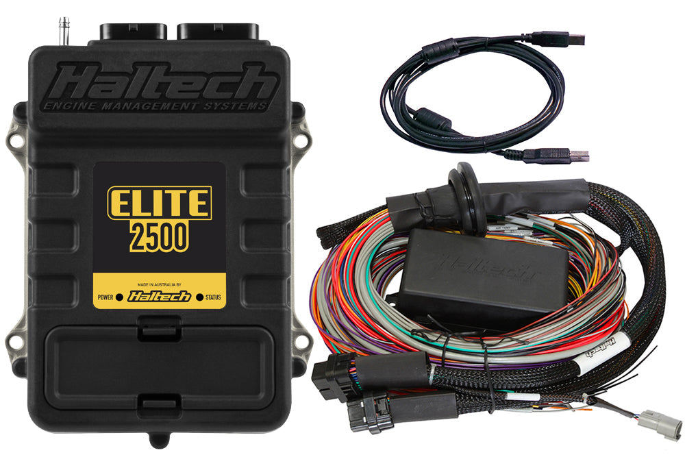 Haltech - Elite 2500 + Premium Universal Wire-in Harness Kit Length: 5 ...